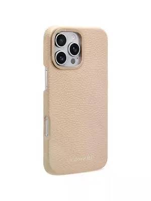 MAISON DE SABRE Leather Iphone 16 Pro Max Phone Case - Neutrals