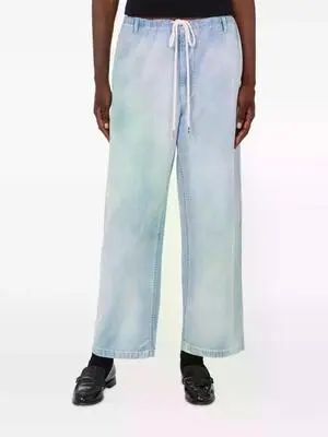 Moschino Wide Leg Drawstring Jeans