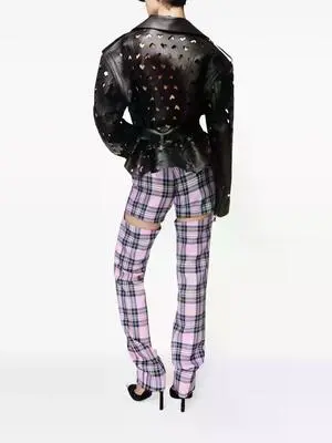 AREA Checked Wool Trousers