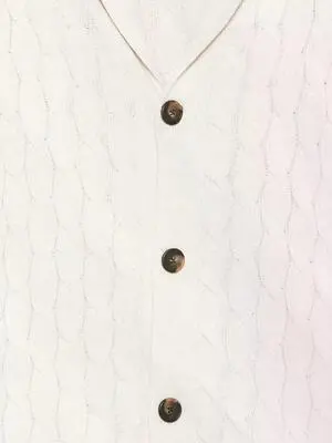 Eleventy Cable Knit Buttoned Cardigan