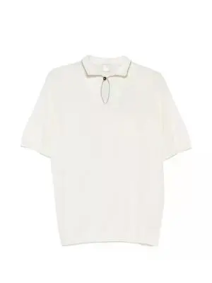 Eleventy Contrasting-trim Polo Shirt - Neutrals