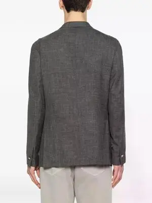 Eleventy Double Breasted Jacket - Grey