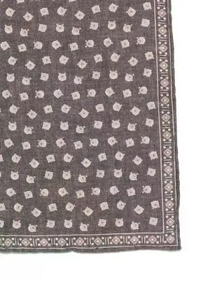 Eleventy Patterned Handkerchief - Grey