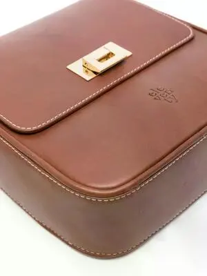 Eleventy Logo-debossed Leather Cross Body Bag