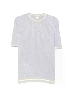 Eleventy Round Neck Ribbed T-shirt