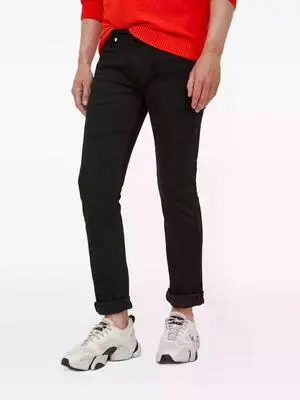 Guess Logo Plaque Jeans - Black