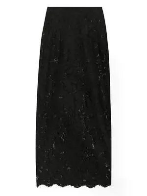 Dolce & Gabbana Cordonetto Lace Midi Skirt - Black
