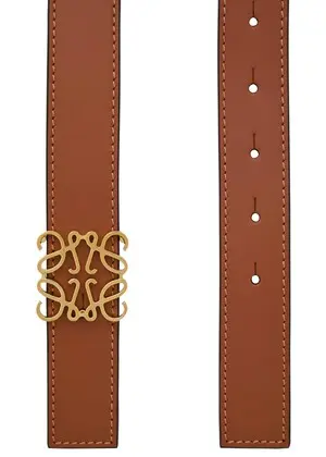 Loewe Anagram Leather Belt - Black