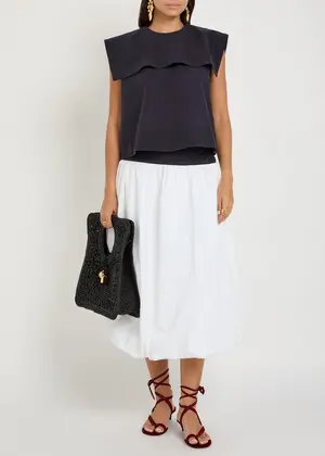 LES VACANCES D'IRINA Puritan Textured Cotton Top