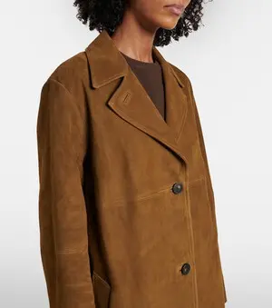 Vince Suede Single-breasted Coat