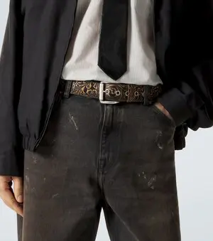Our Legacy 40mm Paisley Leather Belt