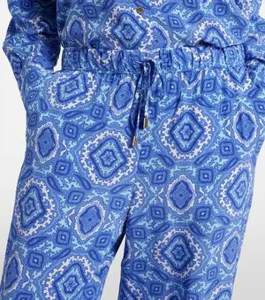 Heidi Klein Mykonos Printed Silk Wide-leg Pants
