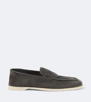 John Lobb Pace Suede Loafers - Grey