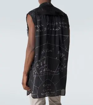 Rick Owens Jumbo Printed Sleeveless Shirt