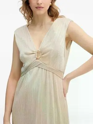 MORGAN Ring Detail V-neck Maxi Dress
