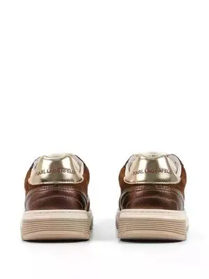 Karl Lagerfeld Logo Detail Suede Sneakers - Brown