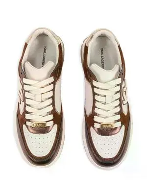 Karl Lagerfeld Logo Detail Suede Sneakers - Brown