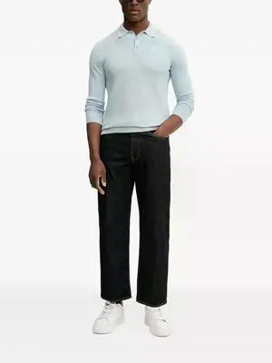 Karl Lagerfeld Button Polo Shirt - Blue