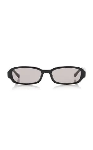 Saint Laurent Erin Oval Frame Acetate Sunglasses - Black