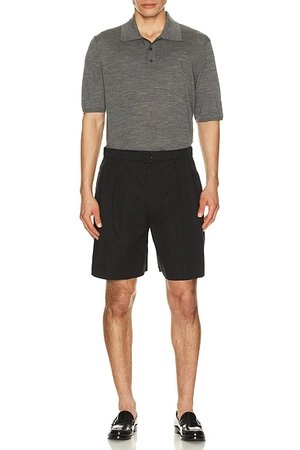 Saint Laurent Short Rond Ample - Noir