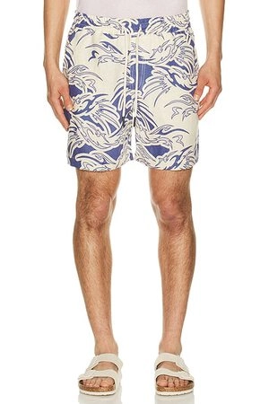 Oas Porto Linen Shorts - Blue