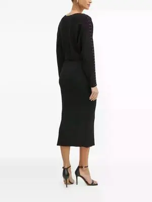 MORGAN Studded Ribbed Dress