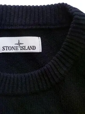 Stone Island Crewneck Patch Sweater - Blue