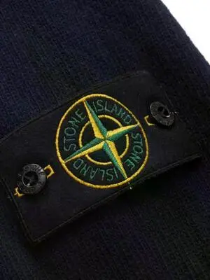 Stone Island Crewneck Patch Sweater - Blue