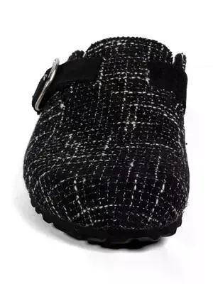Faliero Sarti Checked Buckle Mules