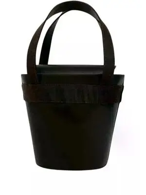 FERRAGAMO Leather Vara Bow Top Handle Bucket Bag - Brown
