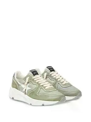 GOLDEN GOOSE Running Sole Sneakers With Glitter Detail - Green