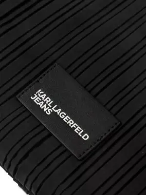 Karl Lagerfeld Pleated Shoulder Bag - Black