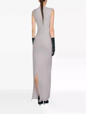 Norma Kamali Sleeveless Long Dress With Back Slit - Grey