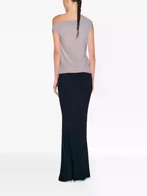 Norma Kamali Asymmetrical Drop Shoulder Top - Grey