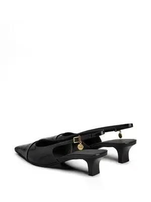 TOD'S Slingback Pumps With Charm Detail - Black