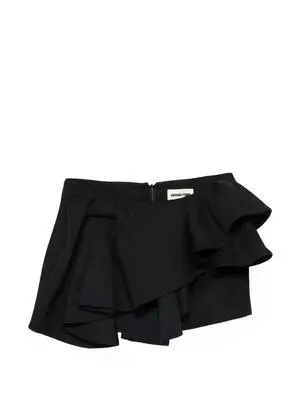 SHUSHU/TONG Asymmetrical Bow Ruffled Mini Skirt