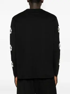 Simone Rocha Cut-out Long-sleeve T-shirt - Black
