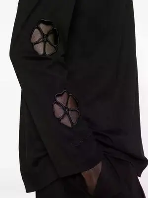 Simone Rocha Cut-out Long-sleeve T-shirt - Black