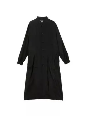 Comme Des Garçons Logo-print See-through Coat - Black