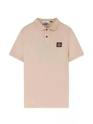 Stone Island Logo-patch Polo Shirt - Neutrals