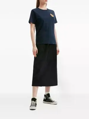 CHOCOOLATE Embroidered Detail Cotton T-shirt - Blue