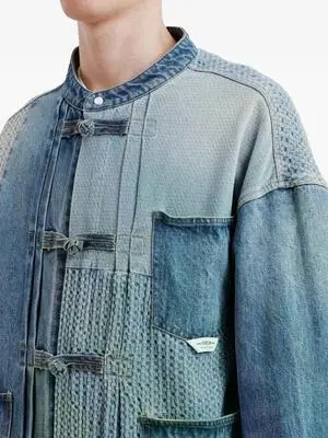 FIVE CM Patchwork Knot-fastening Cotton Jacket
