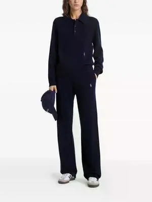 SPORTY & RICH Elasticated Waist Wide Leg Trousers