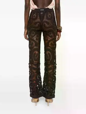 Pinko Crochet Straight-leg Trousers