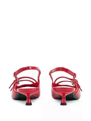 Karl Lagerfeld Pasha Buckle Strap Pumps Red