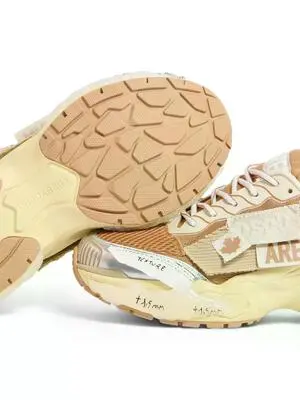 Dsquared2 Faster Mesh Sneakers With Metallic Accents - Neutrals