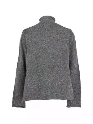 Kenzo Zip-up High Neck Sweater With Front Pockets