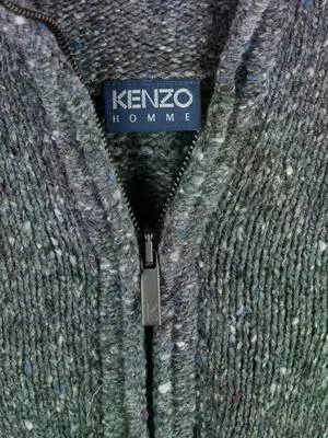 Kenzo Zip-up High Neck Sweater With Front Pockets