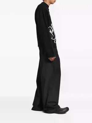 Balenciaga Logo Intarsia Sweater - Black