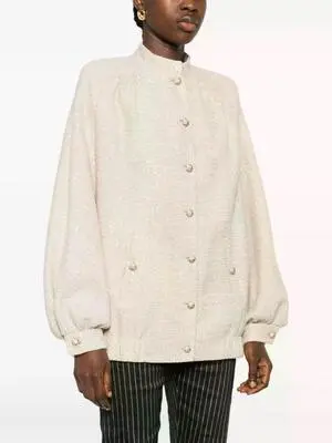 Alessandra Rich Embellished Buttoned Jacket - Neutrals
